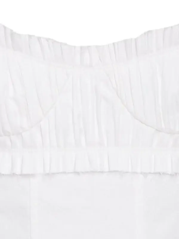 Khaite Felicia Smocked Cotton Dress