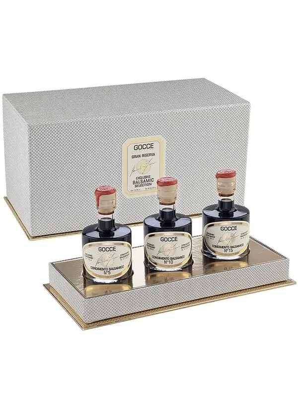 GOCCE Gran Reserva Exclusive Balsamic Condiments Trio Gift Box 3 X 100ml