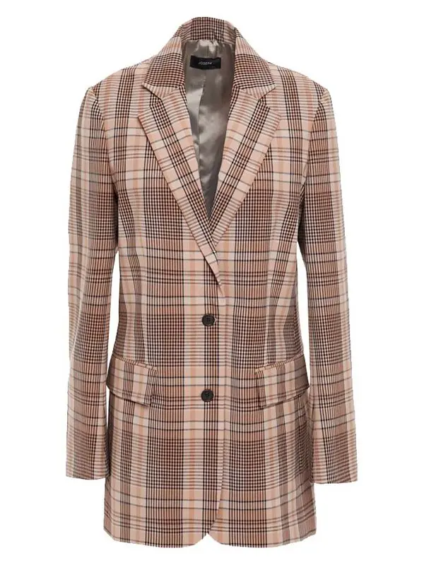 JOSEPH Mayfield-madras Checked Woven Blazer
