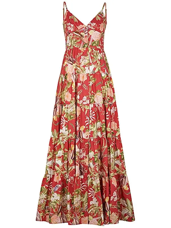 CARA CARA Nathali Printed Cotton-poplin Maxi Dress