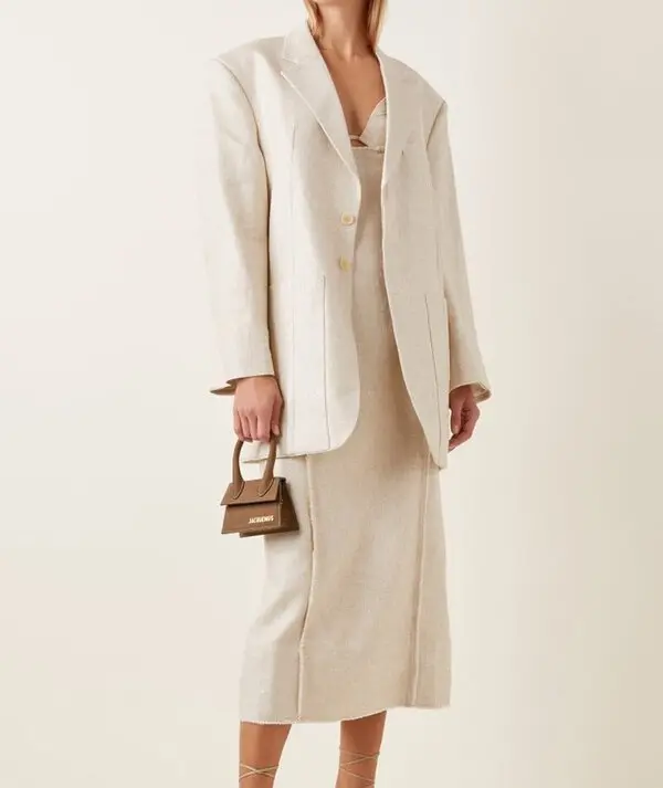 JACQUEMUS Oversized Linen-blend Blazer