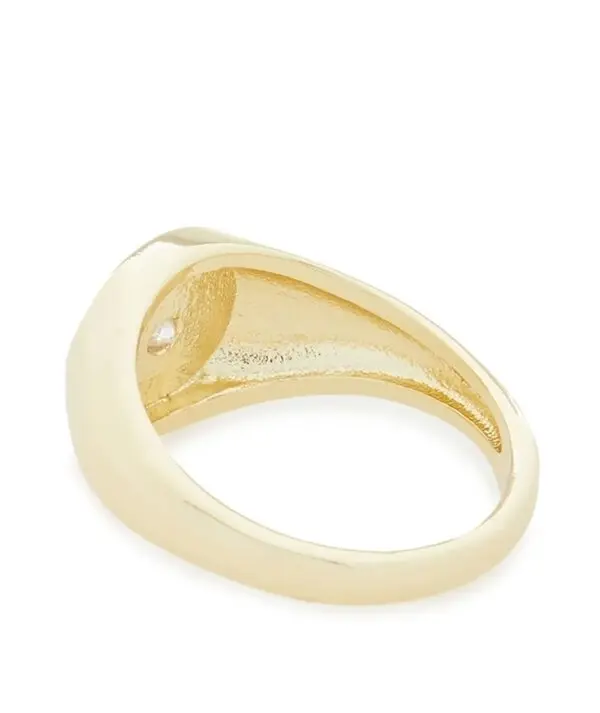 Shashi Starburst 18-karat Gold-plated Crystal Ring