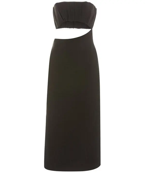 SIR Yves Cutout Cotton-blend Strapless Midi Dress