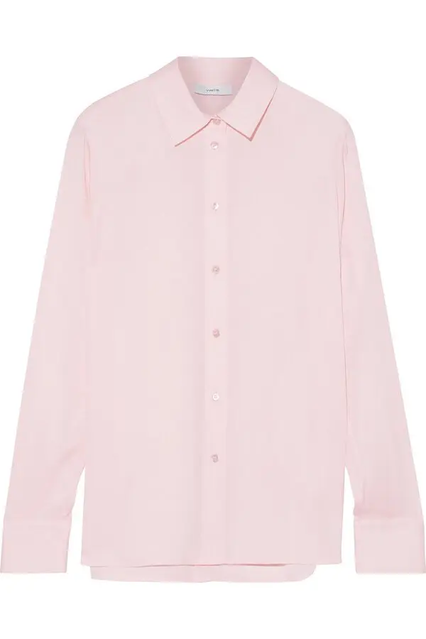 Vince Silk-blend Crepe De Chine Shirt