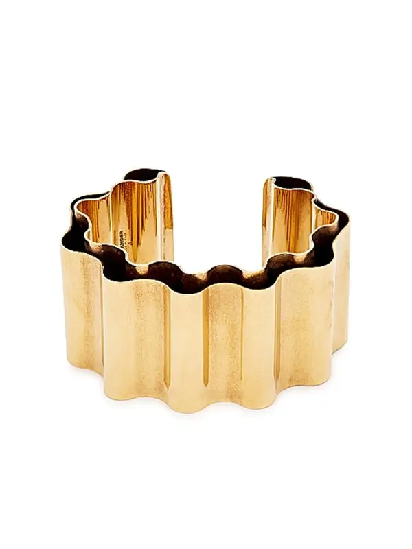 JIL SANDER Wave Gold-tone Bracelet