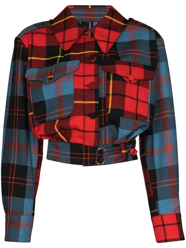 CHARLES JEFFREY LOVERBOY X BROWNS 50 Civil Uniform Tartan Jacket