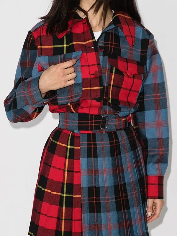 CHARLES JEFFREY LOVERBOY X BROWNS 50 Civil Uniform Tartan Jacket