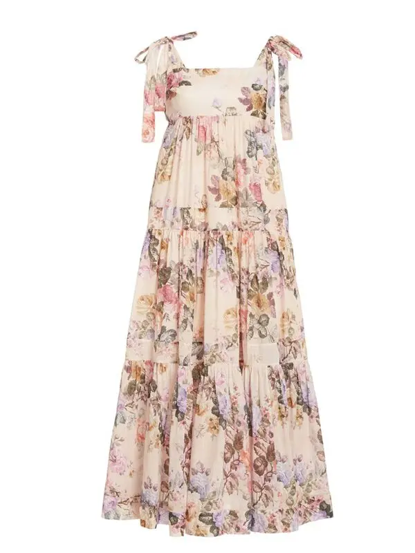 Zimmermann Brighton Floral Cotton Midi Dress