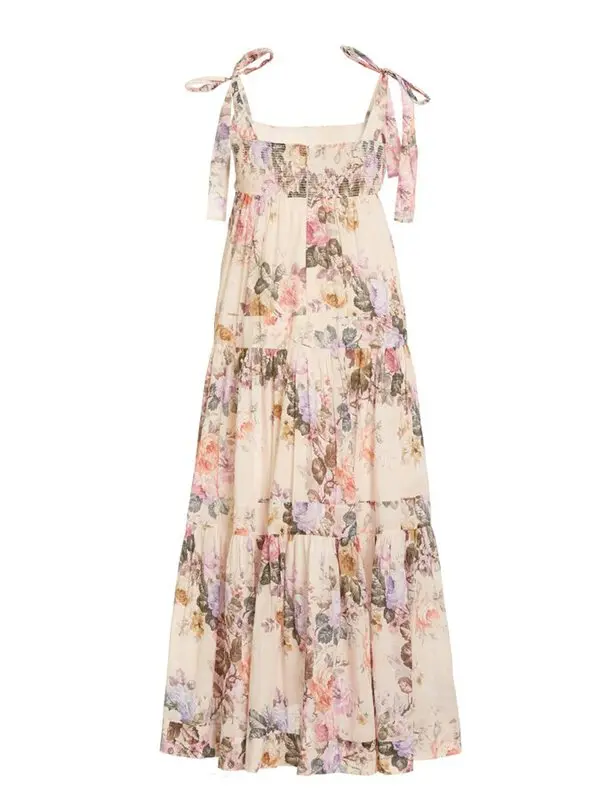 Zimmermann Brighton Floral Cotton Midi Dress