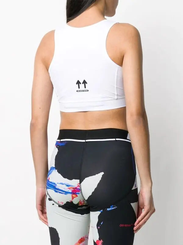 Off-White Racer Back Sports Bra