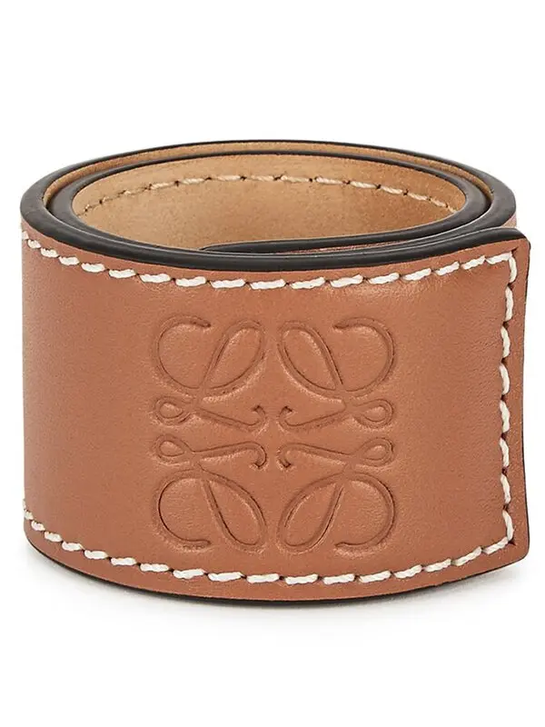 LOEWE X PAULA’S IBIZA Brown Leather Wrap-around Bracelet