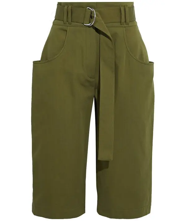 Proenza Schouler Belted Cotton-twill Shorts