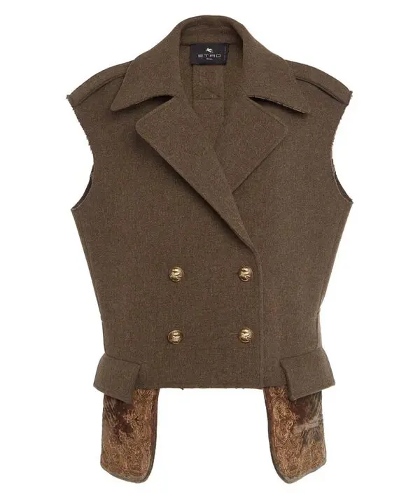 Etro Double-breasted Wool Vest