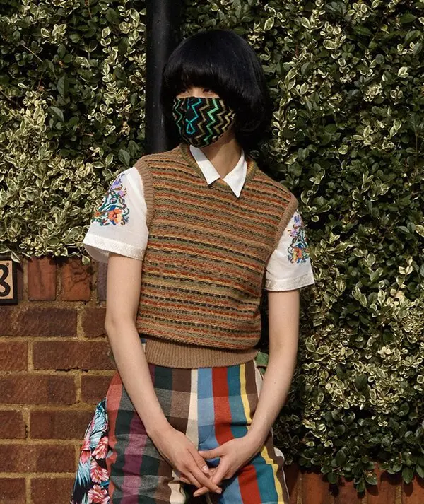Missoni Black Zigzag Face Mask