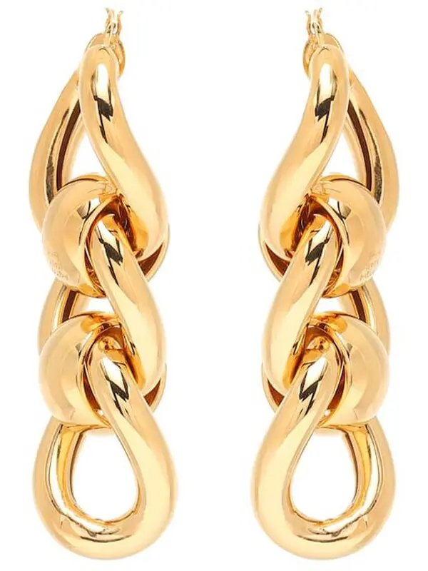 Bottega Veneta Chain-link 18kt Gold-plated Silver Earrings