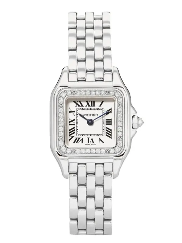 Cartier Panthère De 27mm Medium Stainless Steel And Diamond Watch
