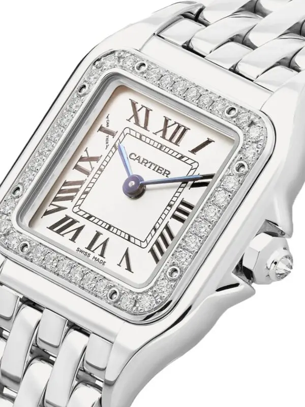Cartier Panthère De 27mm Medium Stainless Steel And Diamond Watch