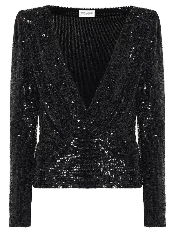 Saint Laurent Sequined Blouse