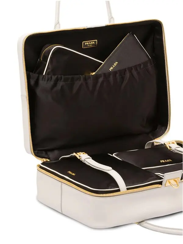 Prada Saffiano Logo Suitcase
