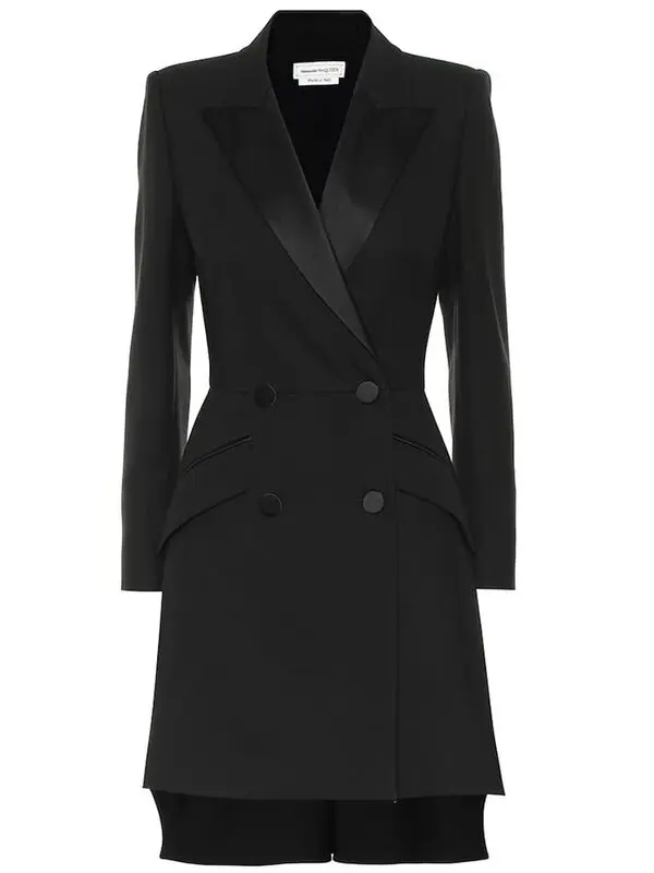Alexander McQueen Wool And Silk-blend Minidress