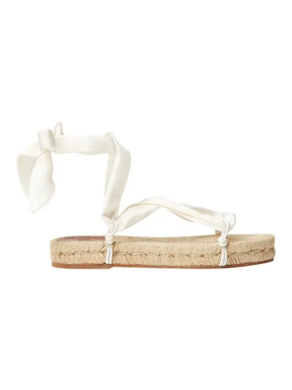 Polo Ralph Lauren Silk Twill Lace-up Espadrille