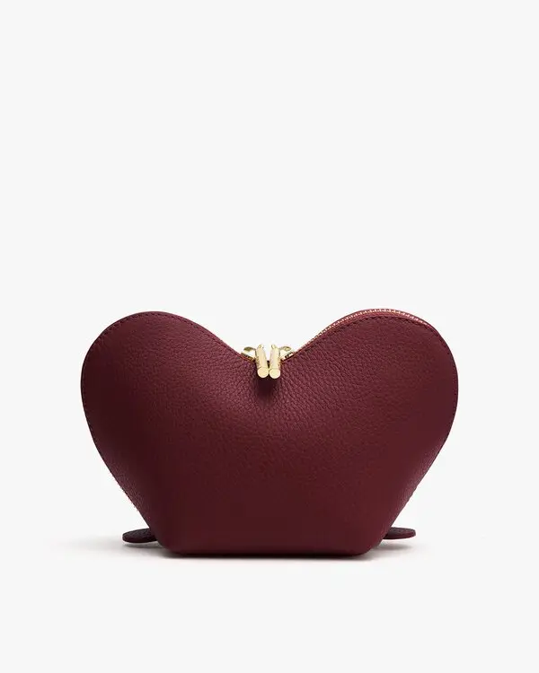 Cuyana Mini Heart Case - Cherry