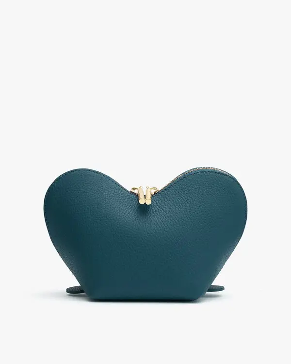 Cuyana Mini Heart Case - Deep Ocean