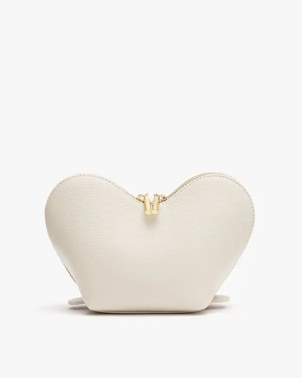 Cuyana Mini Heart Case - Ecru