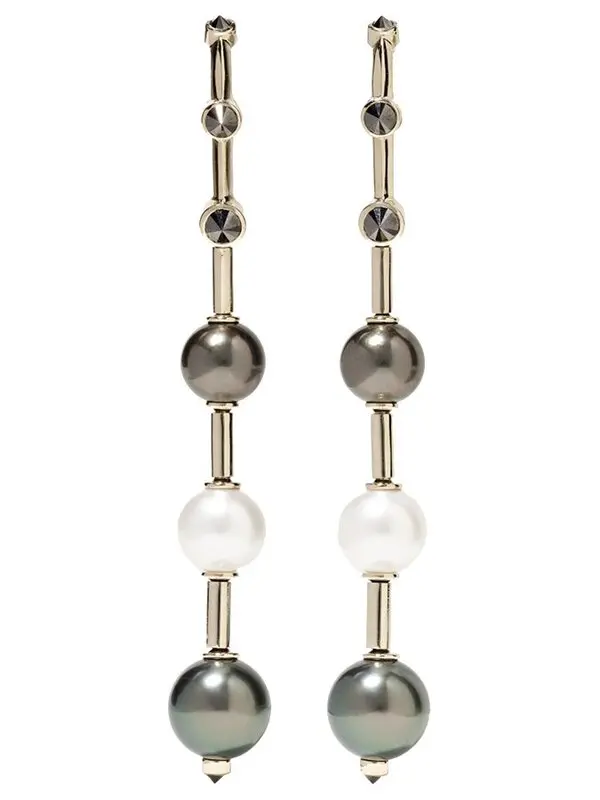ARA VARTANIAN 18-karat White Gold, Pearl And Diamond Earrings