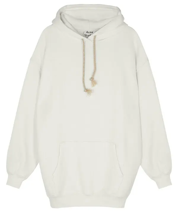 Acne Studios Fanita White Hooded Jersey Sweatshirt
