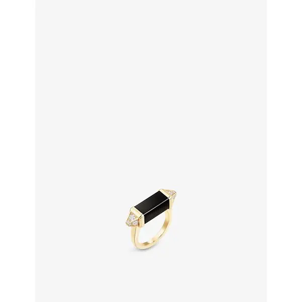 CARTIER Les Berlingots De 18ct Yellow-gold, 0.33ct Diamond And Onyx Cocktail Ring - Yellow Gold/ Black