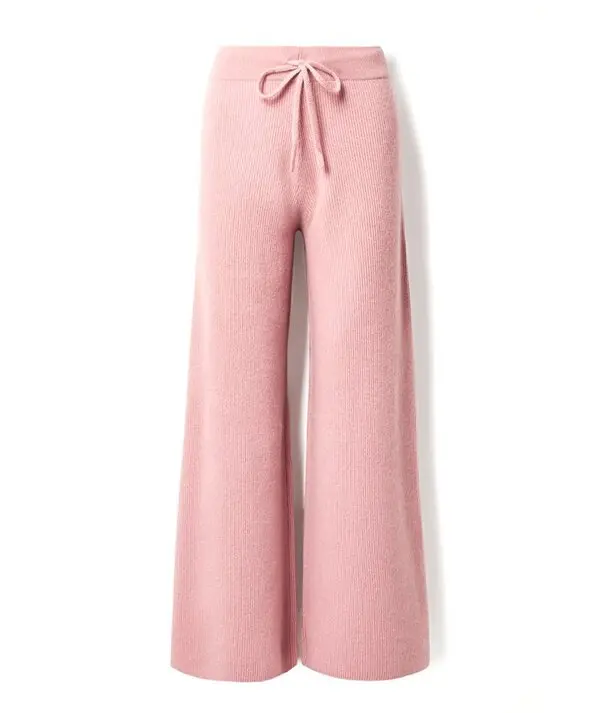 MADELEINE THOMPSON Ribbed Cashmere Track Pants