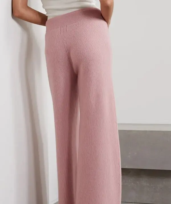 MADELEINE THOMPSON Ribbed Cashmere Track Pants