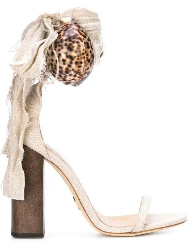 Brother Vellies Shell Aplique Sandals