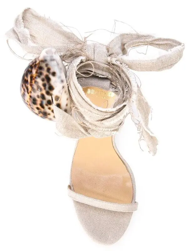 Brother Vellies Shell Aplique Sandals