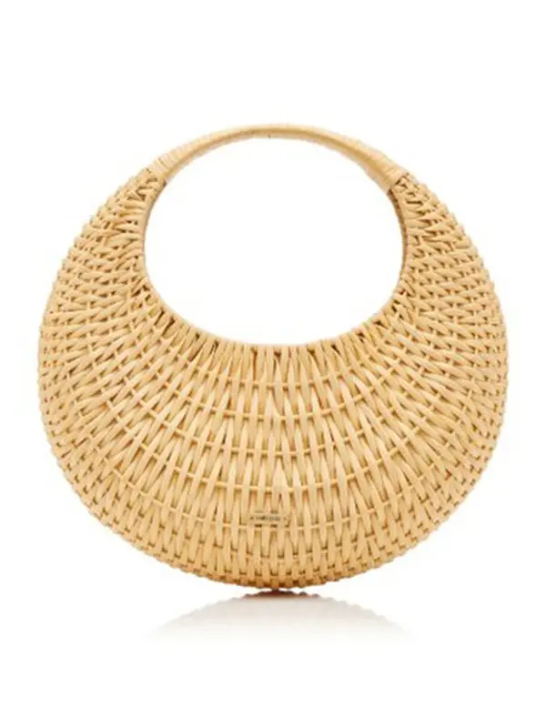 Cult Gaia Taja Woven Rattan Top Handle Bag