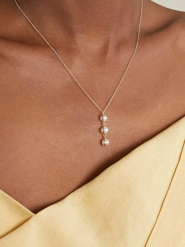 MELISSA JOY MANNING 14k Gold Recycled Pearl Necklace