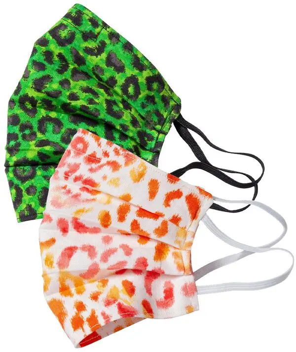JENNIFER BEHR Leopard Cotton Face Mask, Set Of 2