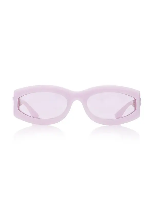 Bottega Veneta Fashion Show Oval-frame Acetate Sunglasses