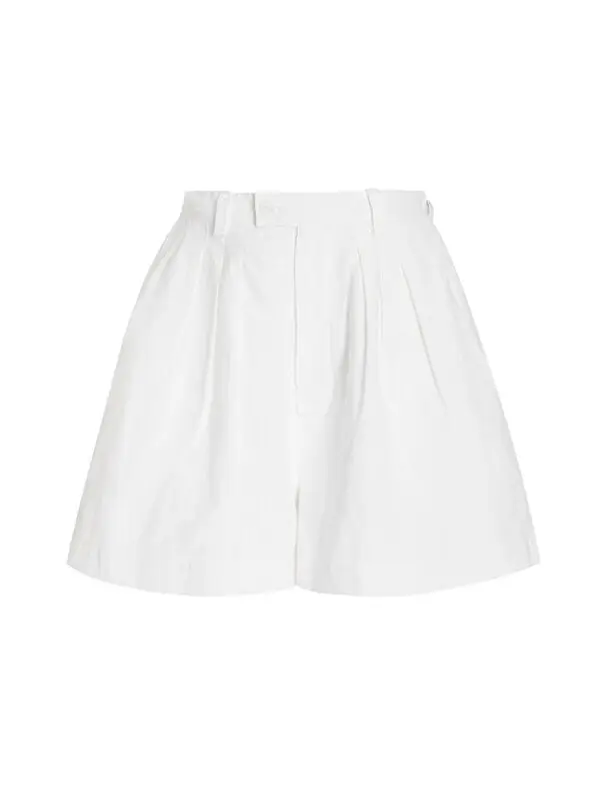 Posse Exclusive Pierre Pleated Linen Shorts
