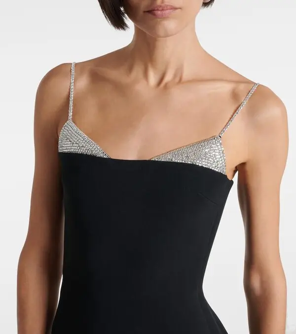 David Koma Embellished Cady Minidress