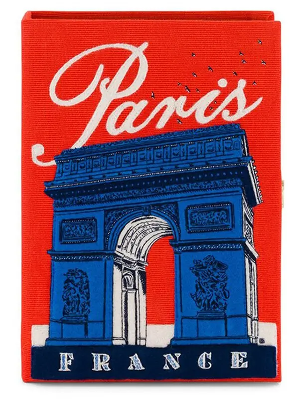 OLYMPIA LE-TAN Arc De Triomphe Embroidered Book Clutch