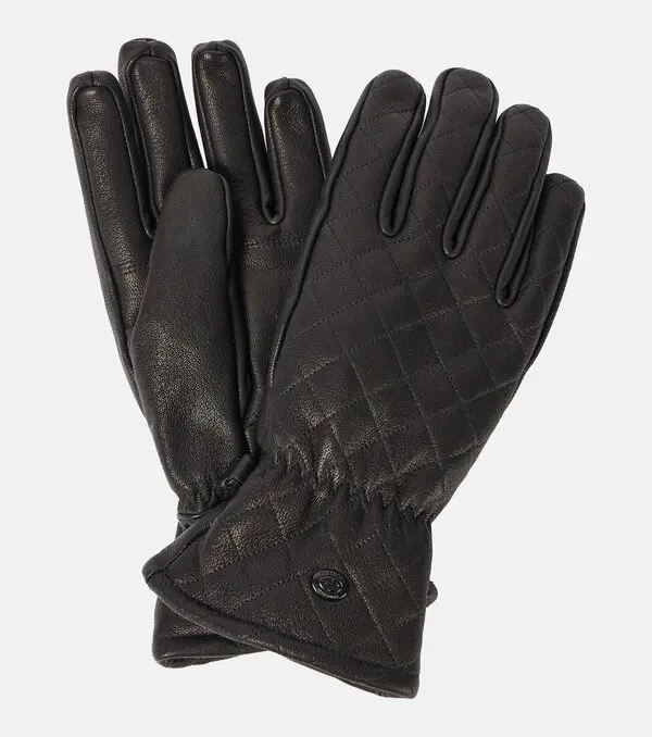 Goldbergh Nishi Quilted Leather Ski Gloves - Black