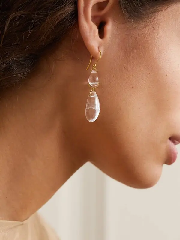 PIPPA SMALL 18k Gold Crystal Earrings