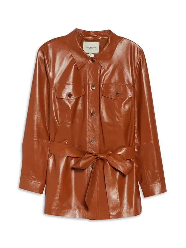 Lafayette 148 New York John Lambskin Leather Jacket