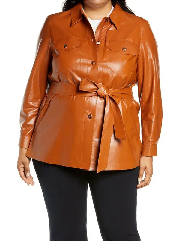 Lafayette 148 New York John Lambskin Leather Jacket