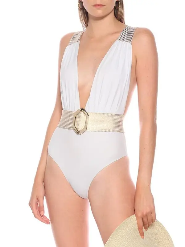 BALMAIN X MYTHERESA Exclusive To – Belted Swimsuit