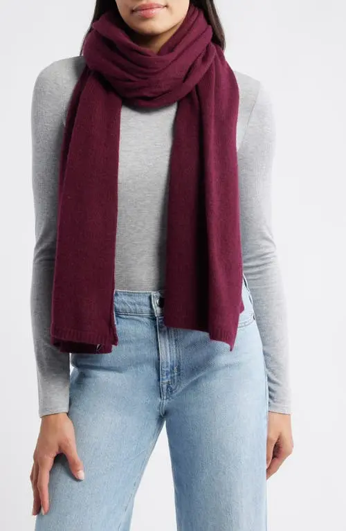 Nordstrom Cashmere Scarf - Burgundy Field