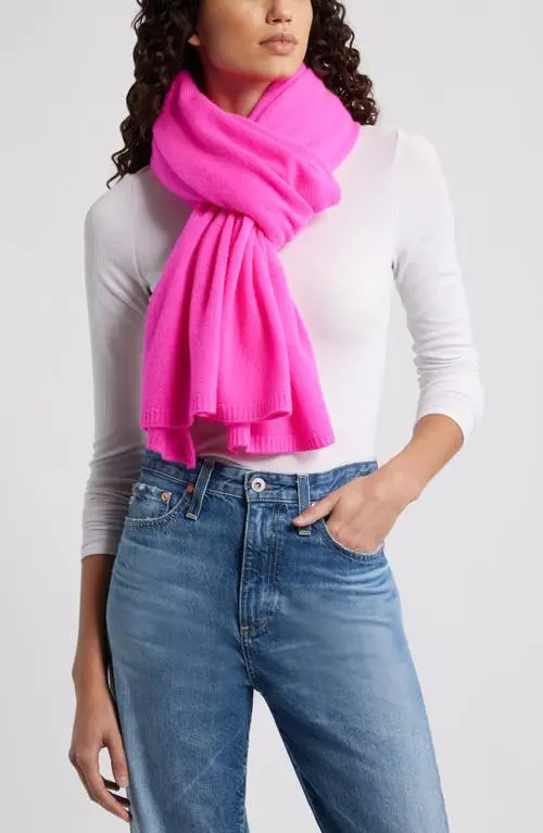 Nordstrom Cashmere Scarf - Pink Neon