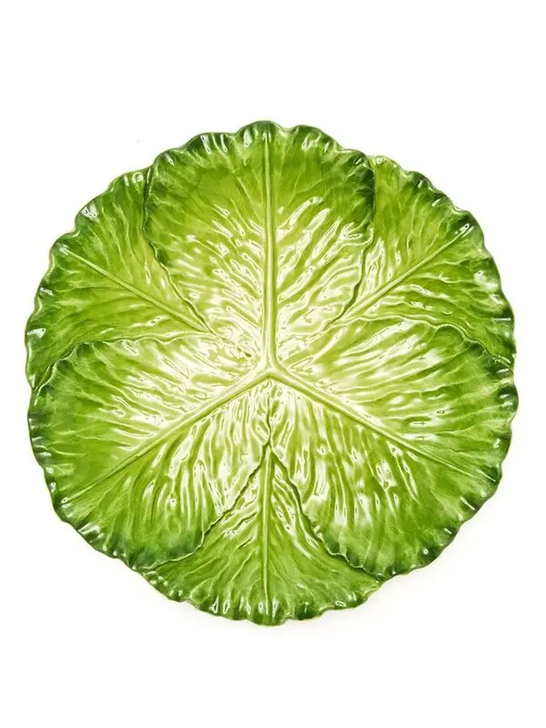 FARM-TO-TABLE BY MODA DOMUS, Set-of-four Handpainted Ceramic Cabbage Salad Plates